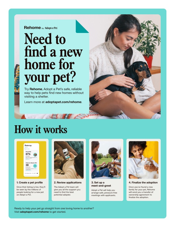 How can we get a Rehome banner, flyer, or poster? – AdoptaPet.com for ...